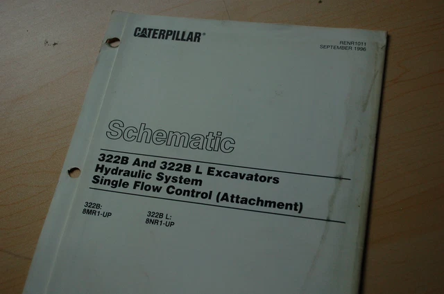 CAT CATERPILLAR 322B Bagger Hydraulik Schema Schlauch Diagramm Handbuch ...