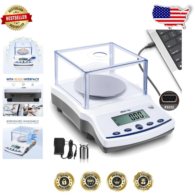 HIGH PRECISION LAB Scale 0.01g x 3000g with Dust Shield & RS232 ...