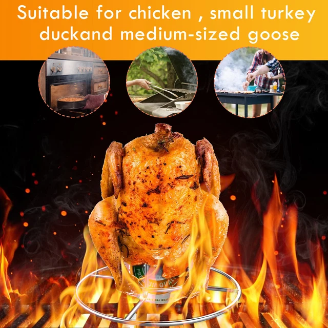 STAINLESS STEEL CHICKEN Grill Stands Chicken Roasting Racks for Outdoor ...