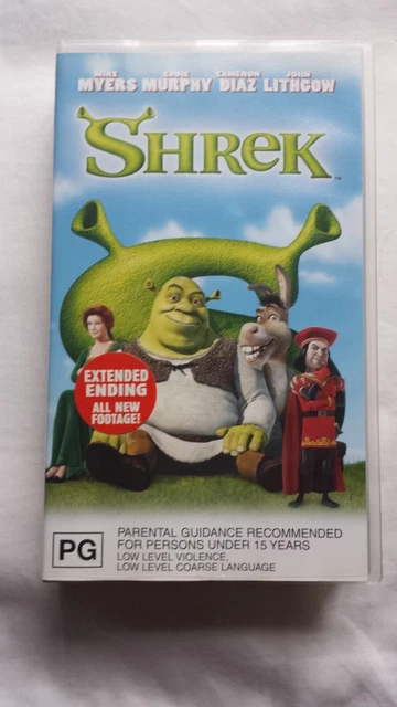 DREAMWORKS VHS VIDEO SHREK Mike Myers Cameron Diaz Eddie Murphy PG £1. ...