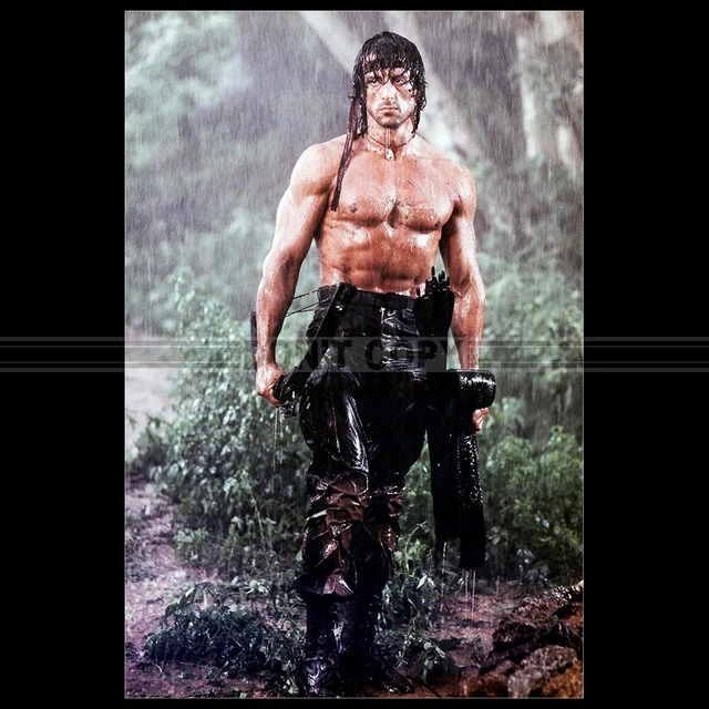 PHOTO F.003817 SYLVESTER STALLONE (RAMBO FIRST BLOOD PART II) 1985 EUR ...