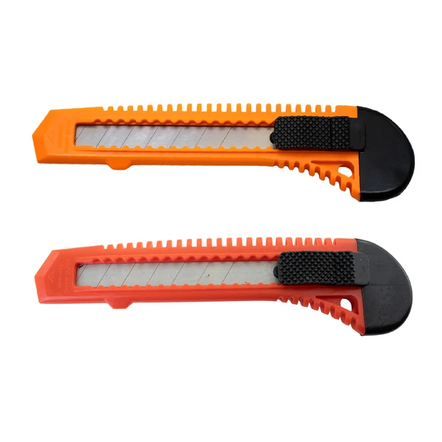 UTILITY KNIFE BOX Cutter Retractable Blade Snap Off Razor Knife with ...