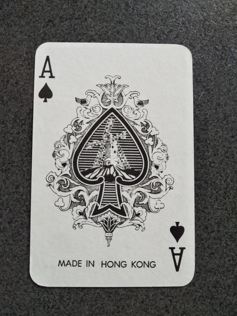 ACE OF SPADES Playing Card Flowers Hudson Industries EUR 1,20 - PicClick FR