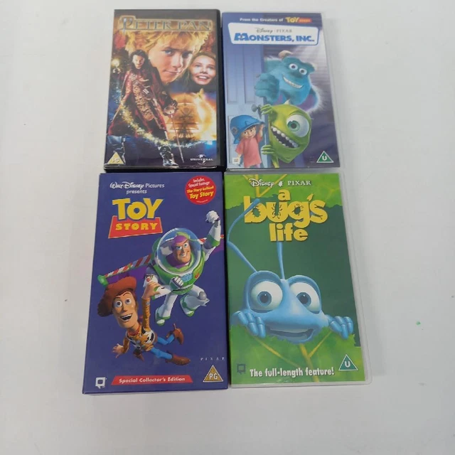 DISNEY PIXAR VHS Bundle Of 4 PAL UK Mixed Lot Toy Story, Bugs Life £9. ...