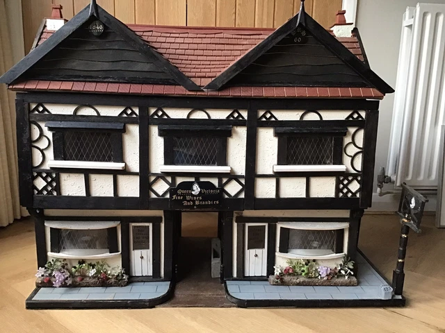 LARGE HANDMADE DOLLS House Victorian Pub Including Contents, 1/12 Scale ...
