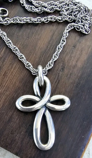 JAMES AVERY RETIRED Loop Cross Pendant on JA Necklace £253.05 - PicClick UK