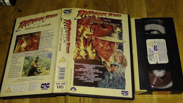 INDIANA JONES TEMPLE Of Doom VHS Video Ex Rental Big Box Cert CIC £8.50 ...
