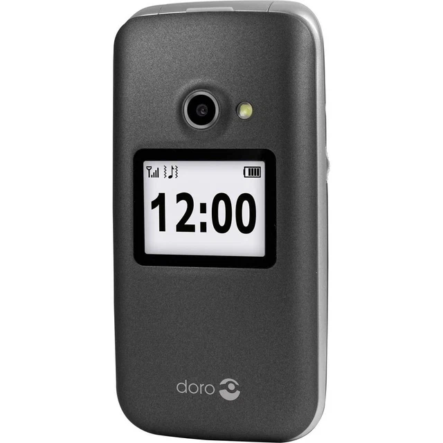 DORO 2424 TÉLÉPHONE portable à clapet pour séniors Touche SOS graphite ...