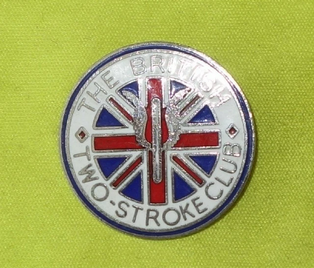 1980S THE BRITISH two 2 Stroke Motorcycle club bike enamel badge lapel ...