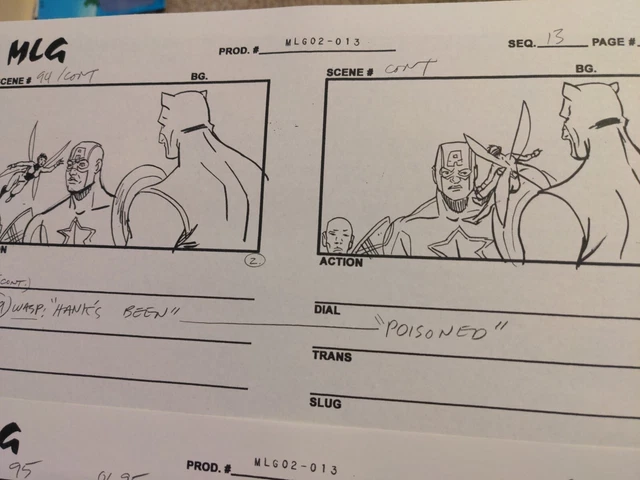 MARVEL ANIMATION CELS Production Art Comics ULTIMATE AVENGERS ...