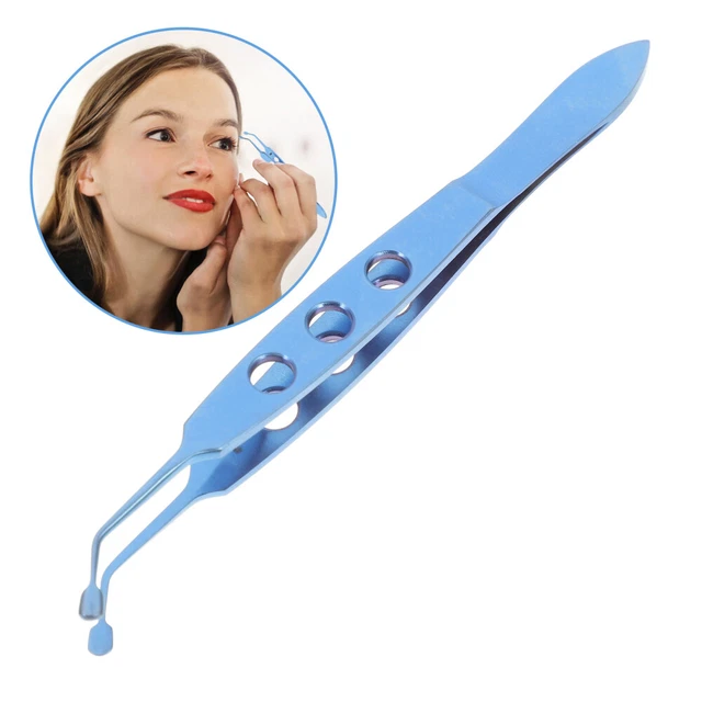 MEIBOMIAN GLAND MASSAGE Forceps Woman Eyelid Expression Tool Angled ...
