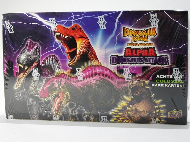 DINOSAUR KING DISPLAY ALPHA DINOSAURS ATTACK Booster Pack Box carte ...