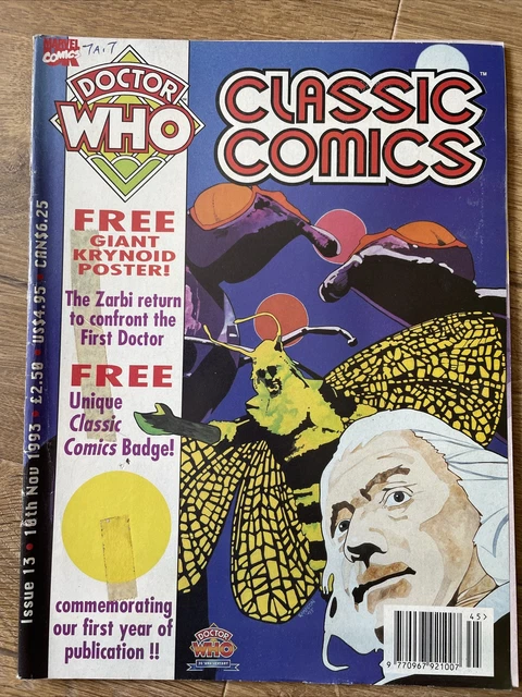DOCTOR WHO CLASSIC Comics Issue 13 Poster Marvel £8.00 - PicClick UK