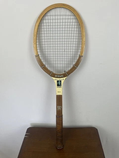 VINTAGE CHRIS EVERT Autograph Model Wilson Wooden Tennis Racket Racquet ...