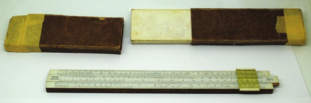 VINTAGE UNIQUE LOG Log Slide Rule - Original Box - Made In England ...