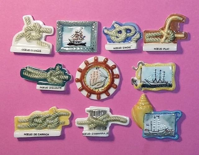 SÉRIE FÈVES COMPLÈTE nœuds marins noeuds EUR 9,99 - PicClick FR