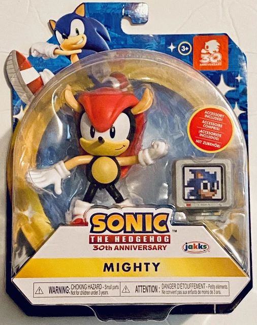 SONIC THE HEDGEHOG 30th Anniversary 4" MIGHTY Figure With 1 Up Monitor ...