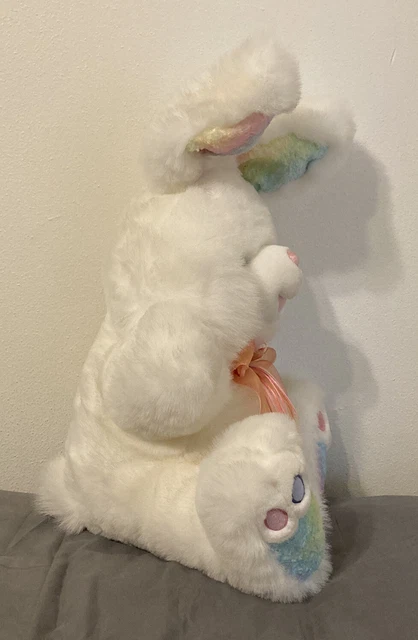 HOPPY HOPSTER DAN Dee MTY White Rainbow Bunny Rabbit Easter Stuffed ...