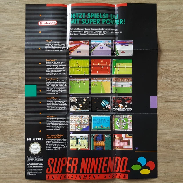 SUPER NINTENDO SNES Poster Anleitung zum Aufbau Großes Plakat EUR 19,95 ...