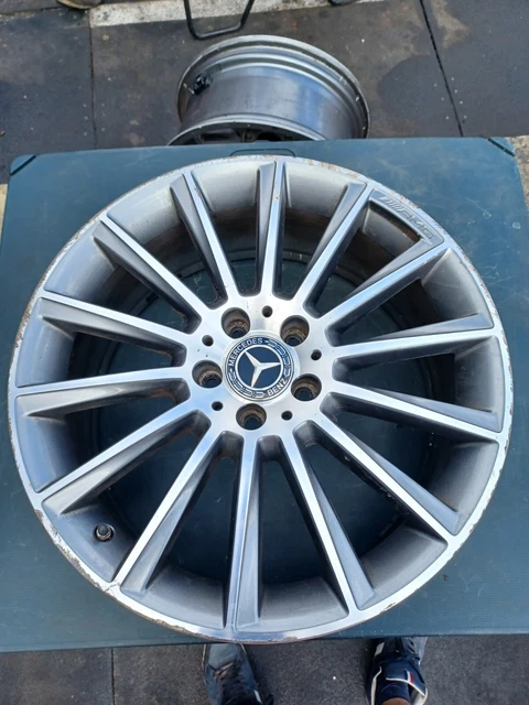 1 GENUINE MERCEDES C CLASS W205 AMG 19" TURBINE FRONT ALLOY WHEEL 7 ...