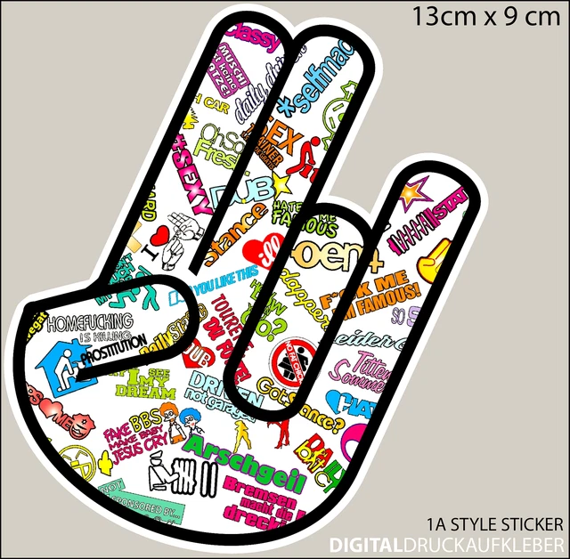 THE SHOCKER HAND Sticker Sticker Bomb Sticker Bombing JDM Style Dubs ...
