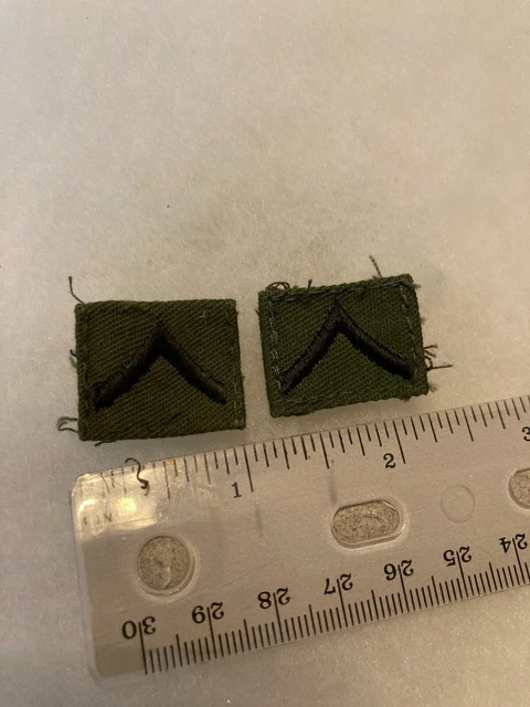 AUTHENTIC US ARMY Private PVT E2 Rank BDU OD Green Insignia Patch $5.95 ...