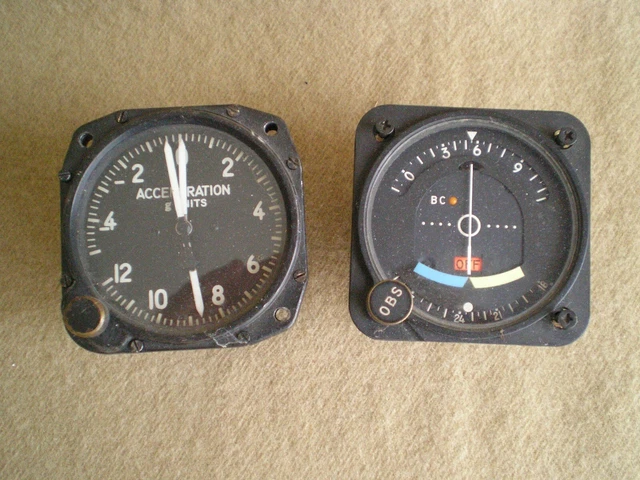 VINTAGE JAEGER ACCELERATION & Cessna Course Indicator Gauges $50.00 ...