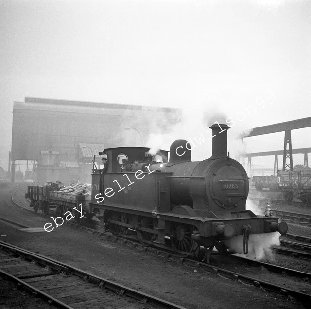 BRITISH RAILWAY NEGATIVE - BR ex MR No. 41763 0-6-0T at Staveley 1967 [P600] £1.50 - PicClick UK