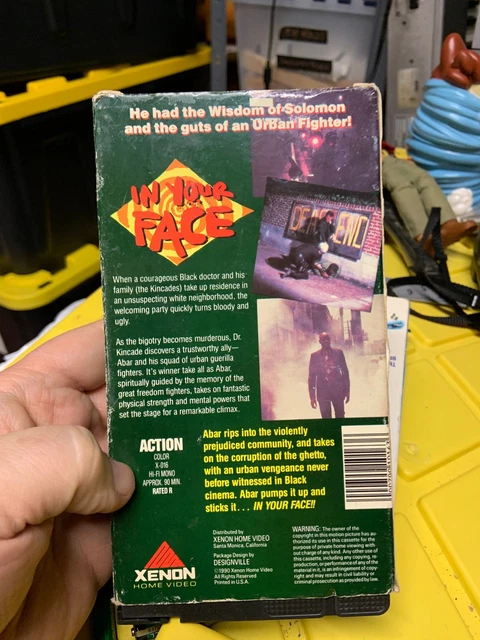 IN YOUR FACE (1990) Vhs J. Walter Smith Htf Blaxploitation (Xenon ...