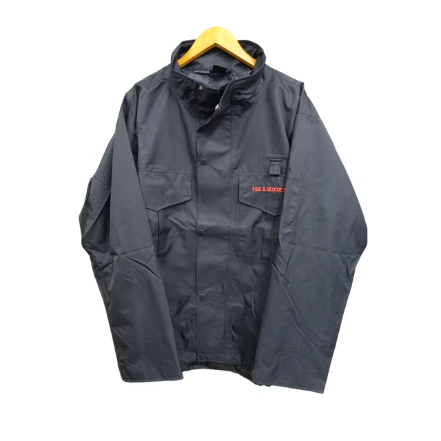 JACKET WATERPOOF FIRE & Rescue Navy Blue Firefighter Lightweight Fire ...
