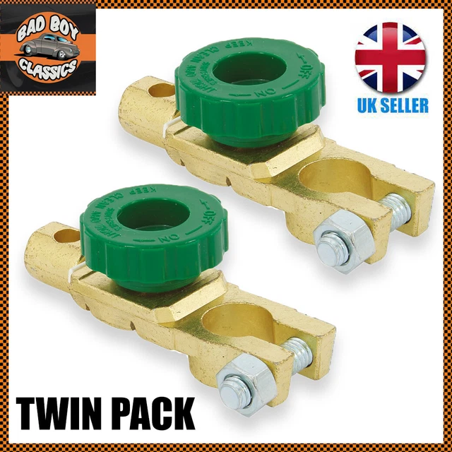 TWIN PACK HEAVY Duty Battery Disconnect Isolator Cut Off Switch 12v 24v ...
