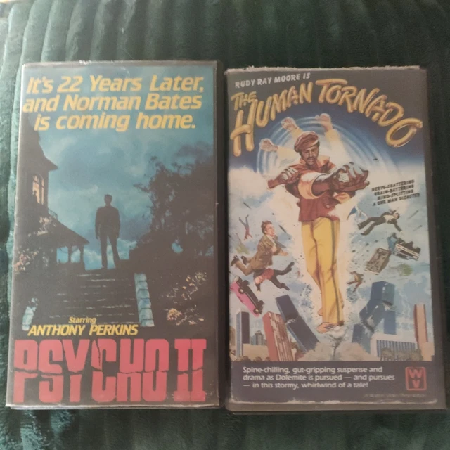 PSYCHO 2 AND human tornado cult VHS Tapes - CiC 1983 - Horror and ...