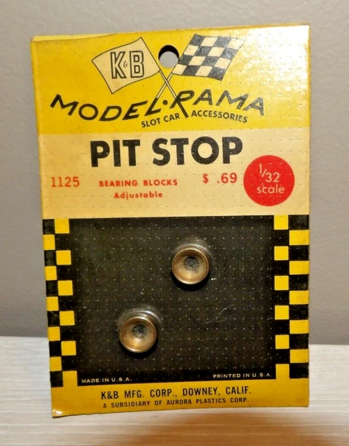 VINTAGE K&B MODELRAMA Pit Stop Bearing Blocks Adjustable #1125 1/32 ...