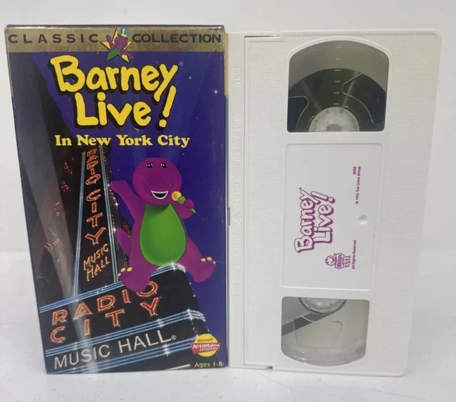 Barney Live In New York City Vhs Tape 1994 Sing Along Songs Classic Collection £2080 Picclick Uk