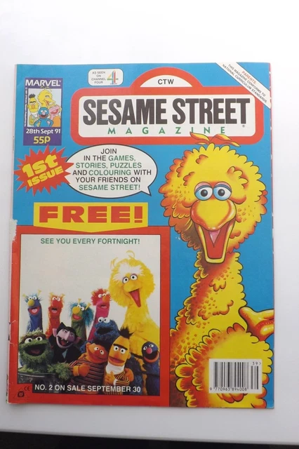 MARVEL COMIC CTW SESAME STREET MAGAZINE No.2 28th SEPT 1991 GN107 £7.99 ...