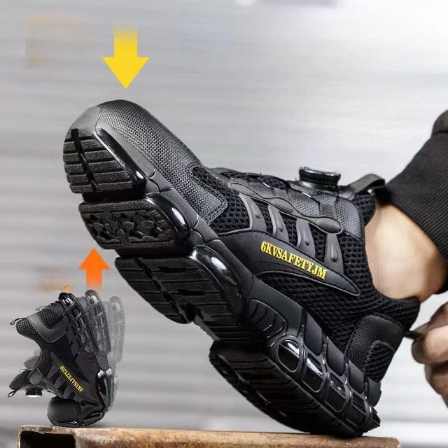 LIGHTWEIGHT COMPOSITE PLASTIC Toe Cap Work Shoes Mens Women Safety ...