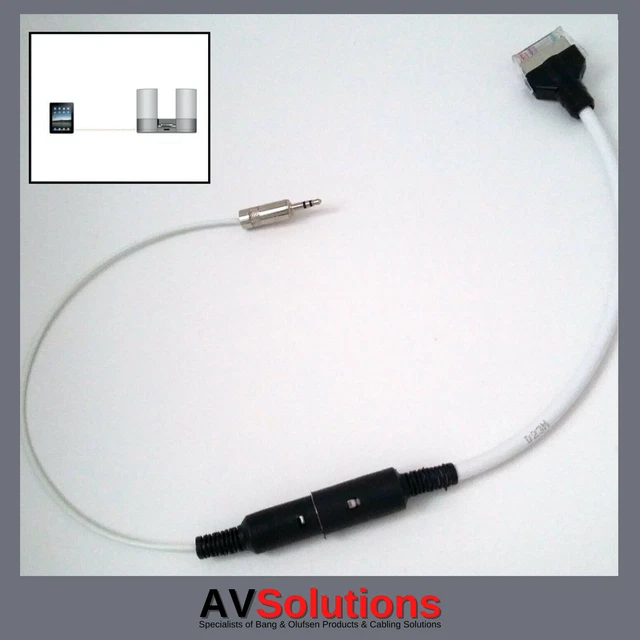 BEOLAB 2000 AUX Jack Plug to B&O (ML-AUX, White, SHQ) Cable NR 0.5 ...