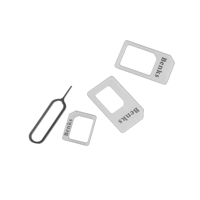 ALL-IN-ONE 4-IN-1 SIM Card Adapter Micro Mini Nano Sizes For All Mobile ...