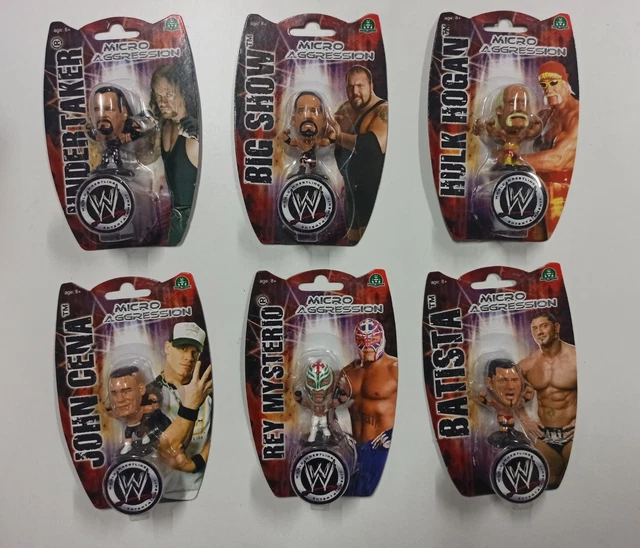 MICRO AGGRESSION FIGURE Wrestling WWE GIOCHI PREZIOSI set completo hulk ...