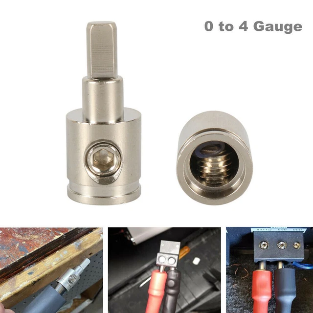 AMP INPUT REDUCER 2PCS 0 Gauge to 4 Gauge Wire Reducer Power/Ground ...