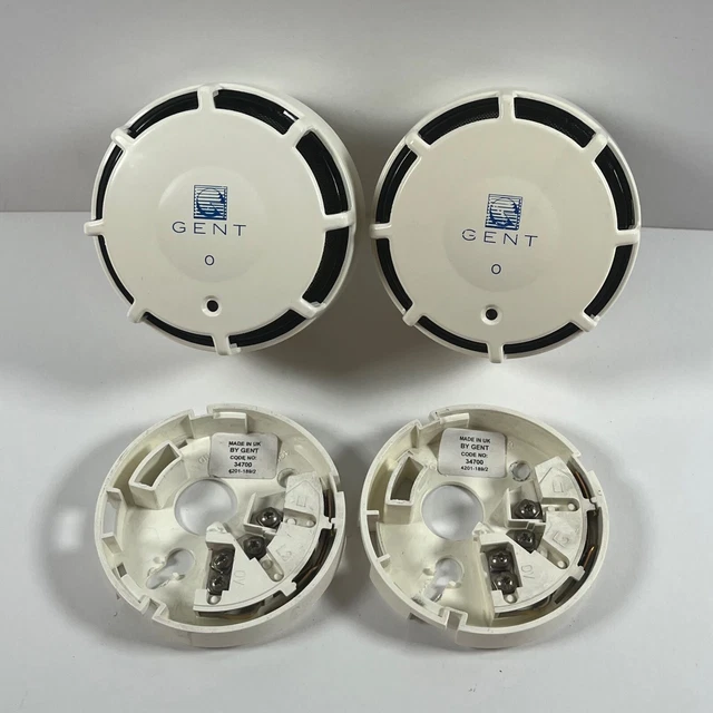2 X GENT 34710 Fire Alarm Smoke & Heat Detector Optical System 34000 £ ...
