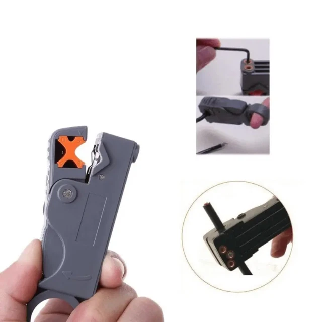 ADJUSTABLE AUTOMATIC STRIPPING Pliers Rotary Cable Stripper RG6/59 Wire ...