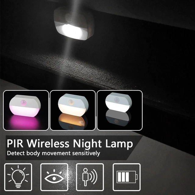 LED INTELLIGENT HUMAN Body Sensing Light Cabinet Closet Aisle Bedroom ...