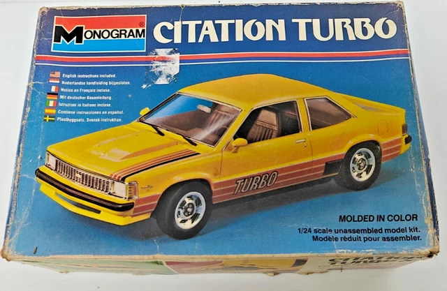 RARE MONOGRAM CITATION Turbo 1/24 Scale Model Kit No.2278 Vintage from ...