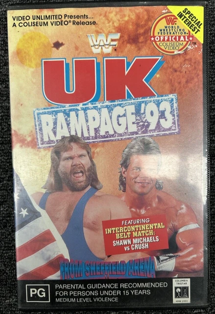 UK RAMPAGE 93 WWF Wrestling VHS Video Tape Vintage 90s WCW WWE Big Box ...