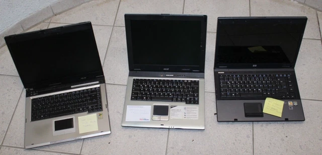 DREI LAPTOPS: ASUS A6000 Acer TravelMate 2355XCi-100 HP Compaq 6715s ...