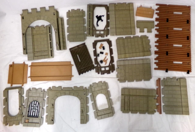 PLAYMOBIL VINTAGE CASTILLO Partes Murallas Suelos Windows Doorways ...