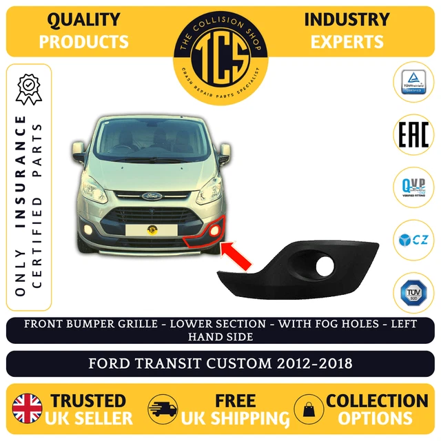 FRONT BUMPER GRILLE Lower With Fog Holes - Ford Transit Custom 2012 ...
