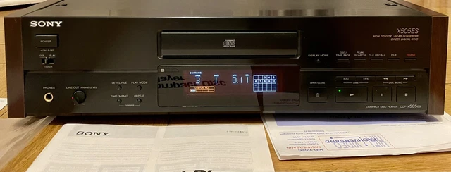 SONY CDP-X505ES HIGH-END CD-Player schwarz, mit Holzseitenteilen, FB ...