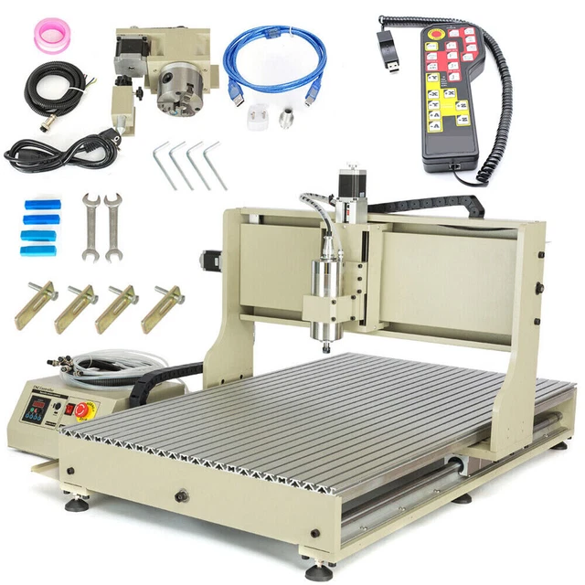 USB 4 AXIS 6090 CNC Router Engraver 3D Drill Engraving Milling Machine ...
